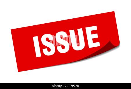 issue sticker. square isolated peeler sign. label Stock Vector Image ...
