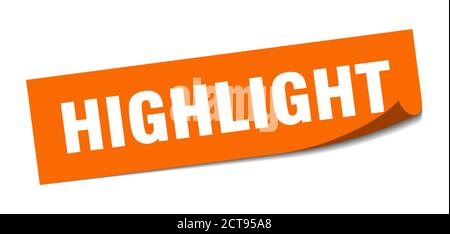 highlight sticker. square isolated peeler sign. label Stock Vector ...