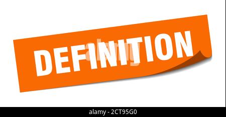 definition sticker. square isolated peeler sign. label Stock Vector ...