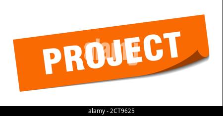 project sticker. square isolated peeler sign. label Stock Vector Image ...