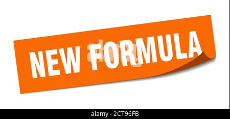new formula sticker. square isolated peeler sign. label Stock Vector ...