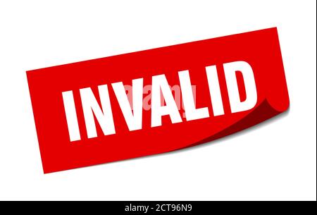 invalid sticker. square isolated peeler sign. label Stock Vector Image ...