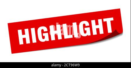 highlight sticker. square isolated peeler sign. label Stock Vector ...