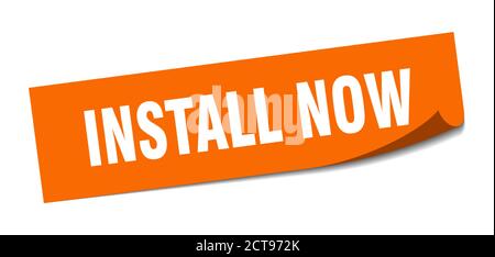 install now sticker. install now square isolated sign. install now ...