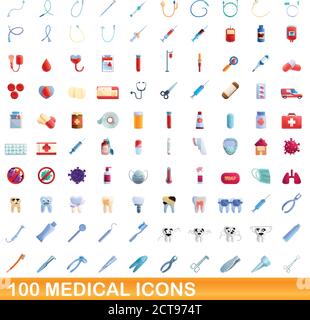 Venous catheter icons set cartoon vector. Intravenous cannula and ...
