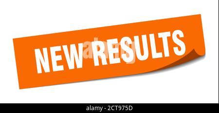 new results sticker. new results square isolated sign. new results ...