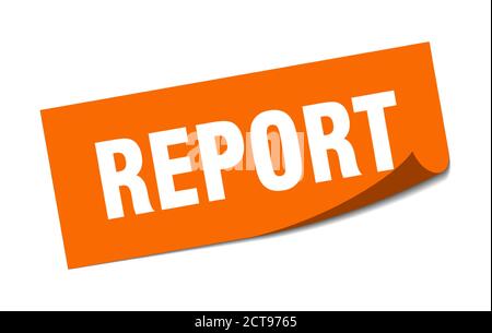 report sticker. square isolated peeler sign. label Stock Vector Image ...