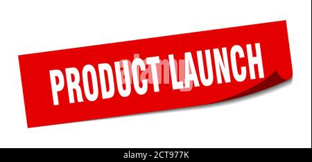 product launch sticker. square isolated peeler sign. label Stock Vector ...