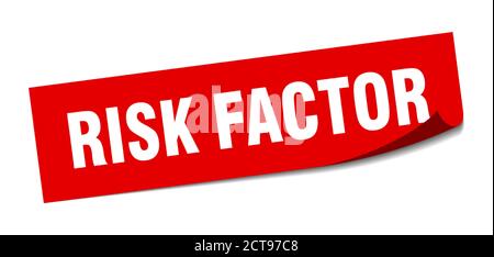 risk factor sticker. square isolated peeler sign. label Stock Vector ...