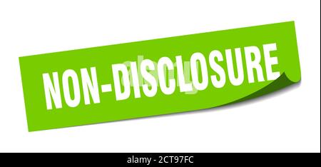 non-disclosure sticker. square isolated peeler sign. label Stock Vector ...