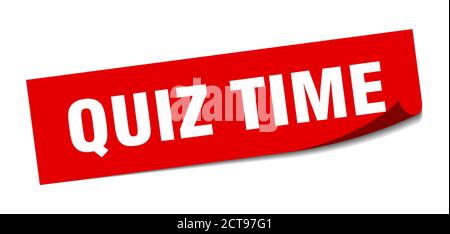 quiz time sticker. square isolated peeler sign. label Stock Vector ...