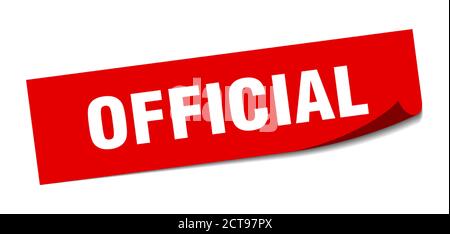 official sticker. square isolated peeler sign. label Stock Vector Image ...