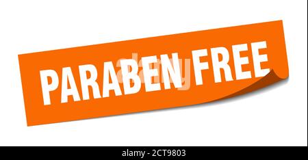paraben free sticker. square isolated peeler sign. label Stock Vector ...