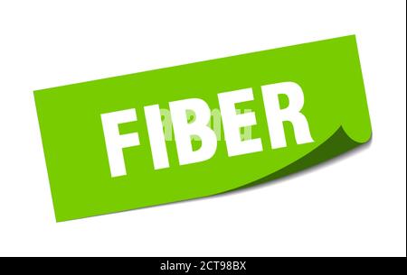 fiber sticker. fiber square isolated sign. fiber label Stock Vector ...