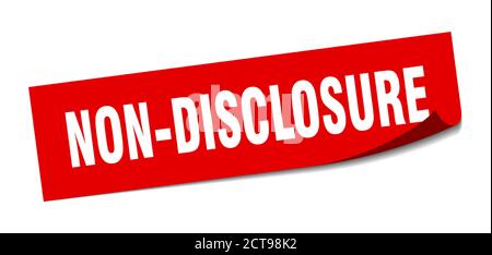 non-disclosure sticker. non-disclosure square isolated sign. non ...
