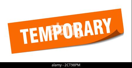 temporary sticker. square isolated peeler sign. label Stock Vector ...