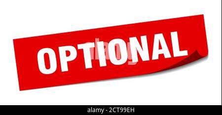 optional sticker. square isolated peeler sign. label Stock Vector Image ...