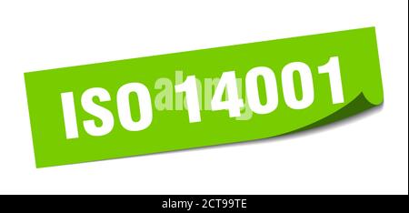 iso 14001 sticker. iso 14001 square isolated sign. iso 14001 label ...