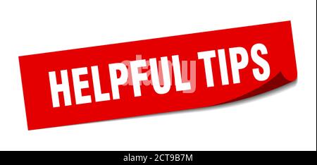 helpful tips sticker. square isolated peeler sign. label Stock Vector ...