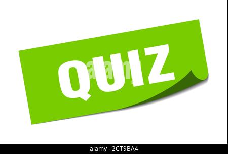 quiz sticker. square isolated peeler sign. label Stock Vector Image ...