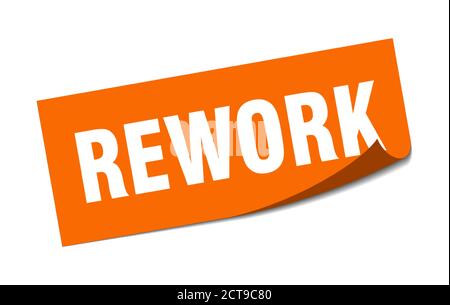 rework sticker. rework square isolated sign. rework label Stock Vector ...