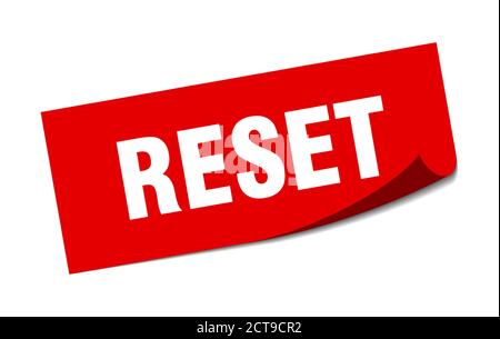 reset sticker. reset square isolated sign. reset label Stock Vector ...