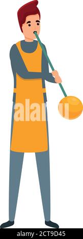 Glassblower Glassblowing Isolated Cartoon Stock Vector Image & Art - Alamy