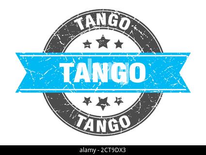tango sign. round ribbon label set. Stamp Stock Vector Image & Art - Alamy