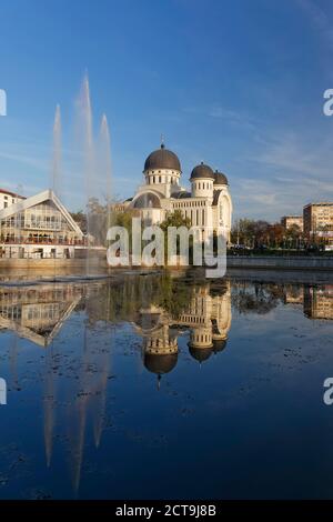 Rumania, Crisana, Arad, Orthodox Cathedral at night Stock Photo - Alamy