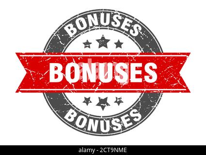 bonuses sign. round ribbon label set. Stamp Stock Vector Image & Art ...