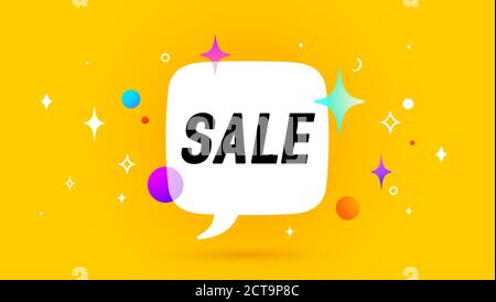 Sale banner with speech bubble. Template for web and social media ...