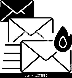 Priority icon Black line art vector in black and white outline set ...