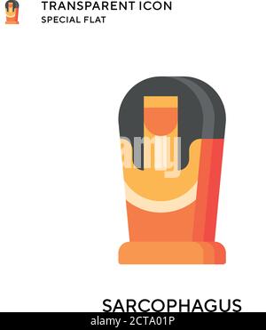 Sarcophagus vector icon. Flat style illustration. EPS 10 vector Stock ...