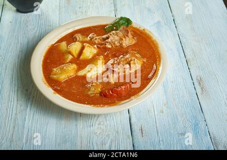 Turli tava - vegetable and meat stew, common main course dish for North ...