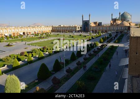 Elevated view of the Meidan-e Emam, Naqsh-e Jahan, Imam Square, UNESCO ...