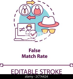 False match rate concept icon Stock Vector Image & Art - Alamy