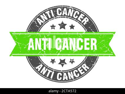 anti cancer stamp. anti cancer sign. round grunge label Stock Vector ...