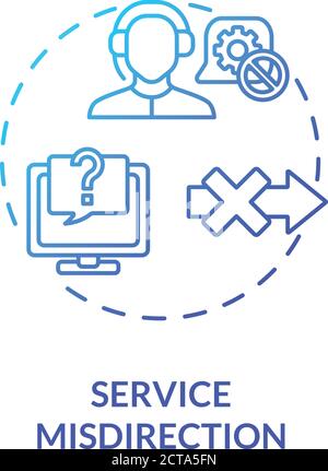 Service misdirection concept icon Stock Vector Image & Art - Alamy