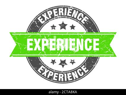 experience stamp. experience round ribbon sticker. label Stock Vector ...