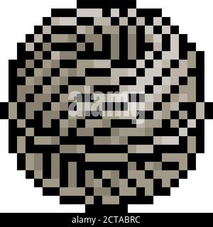 sewing yarn wool game pixel art vector illustration Stock Vector Image ...