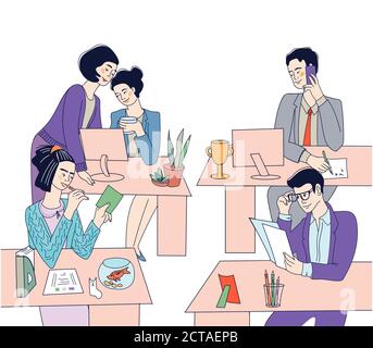 men and women business teamwork group Stock Vector Image & Art - Alamy