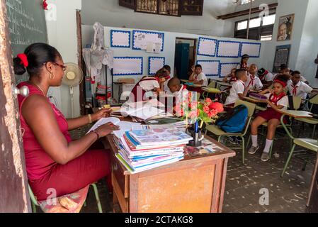 September 3, 2019: Cuban primary school in Old Havana. Havana, Cuba ...