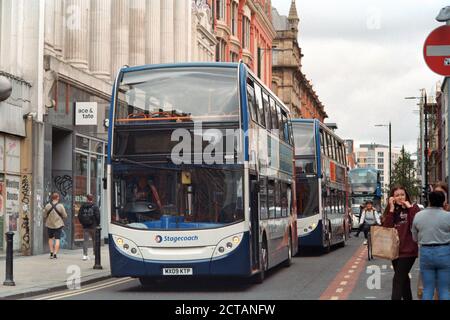 Manchester Piccadilly Bus station, Stagecoach buses at the bus stops ...