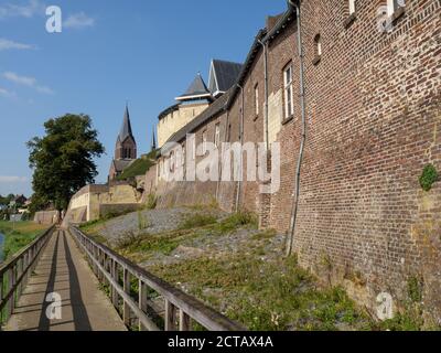 the dutch village kessel at the river maas Stock Photo - Alamy
