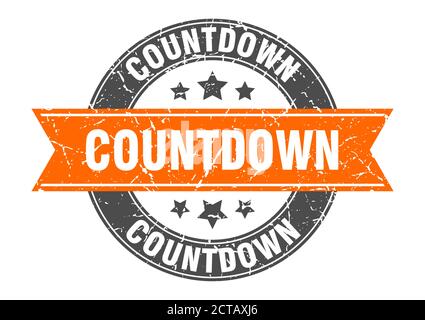countdown sign. round ribbon label set. Stamp Stock Vector Image & Art ...