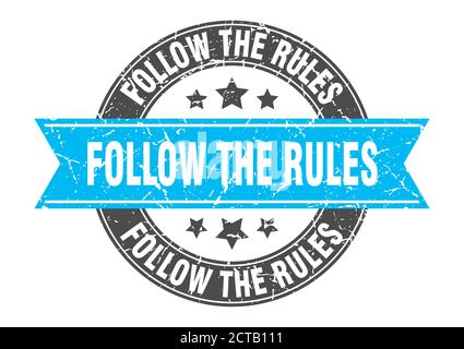 follow the rules ribbon label sign set. follow the rules banner Stock ...