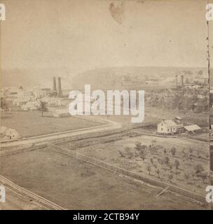 The suspension bridge and falls from the Monteagle House , Waterfalls ...