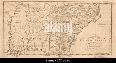 Map of the southern parts of the United States of America 1804 by ...