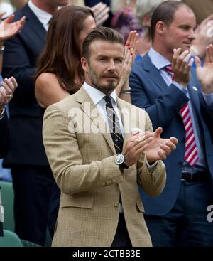 David Beckham. Roger Federer v Santiago Giraldo. WIMBLEDON TENNIS ...