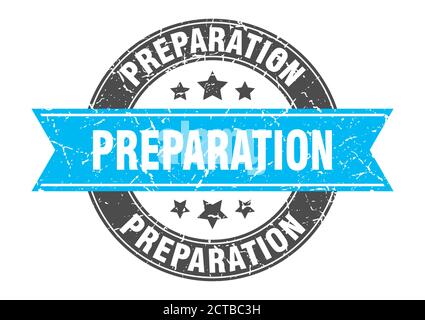 preparation round stamp with ribbon. sign. label Stock Vector Image ...